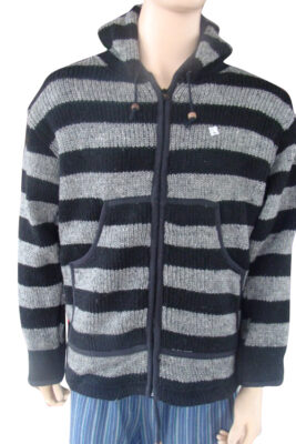 Nepalese Knitted Jacket, 100% Wool - Clothing in Nepal