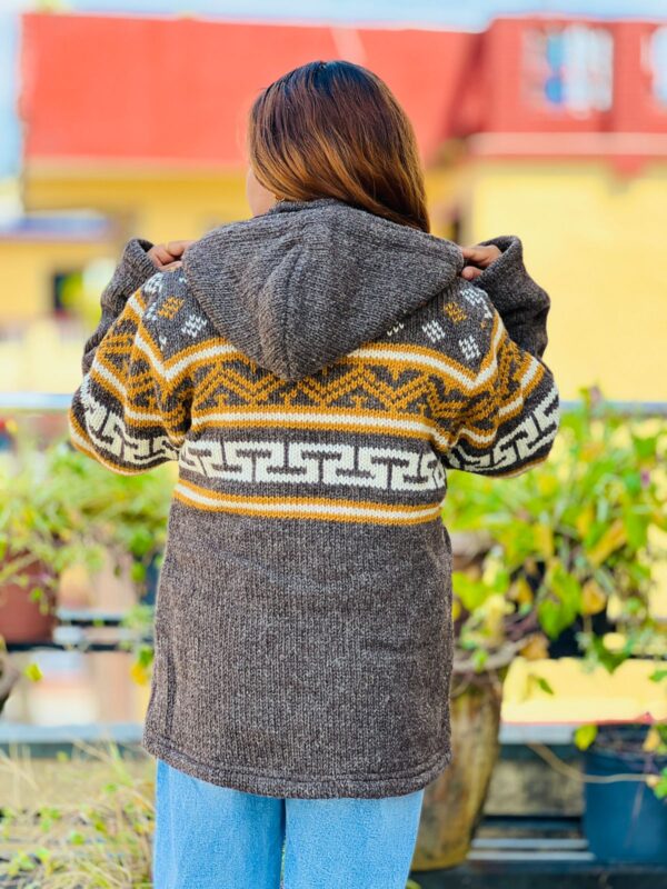 Hippie Wool Jacket - Fleece Lined Wool Knitted Jacket, Wholesale