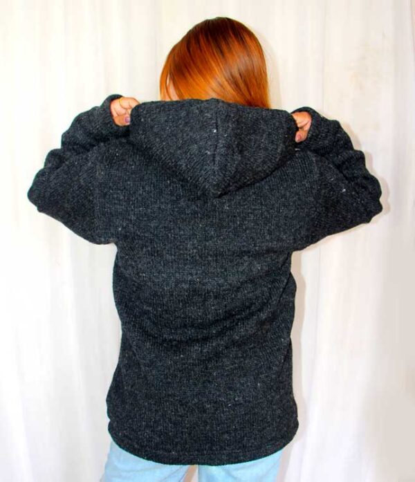 Wool Fleece Lining Plain Black Wool Jacket - Clothing in Nepal