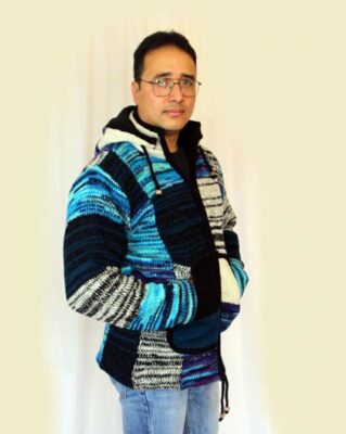 Patchwork Hippie Himalayan Yak Wool Jacket - Clothing in Nepal