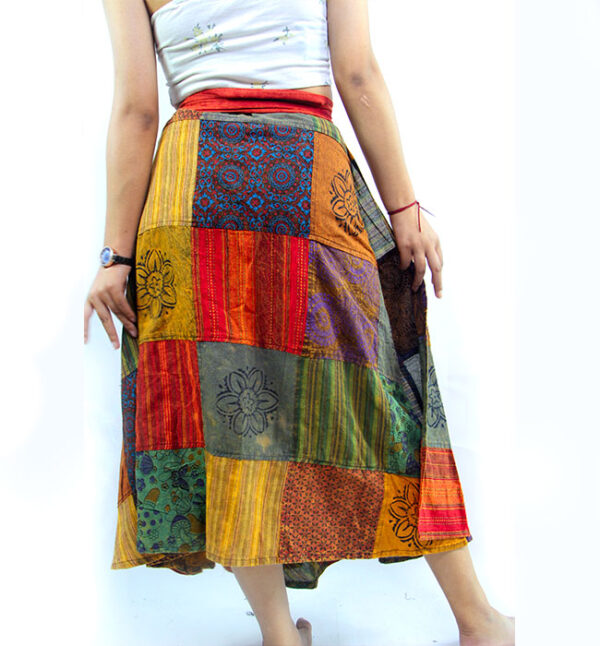 Patchwork Hippie Colorful Cotton Wrapper - Clothing in Nepal